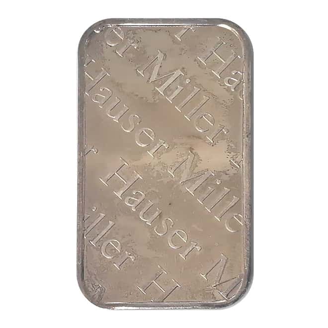 1 oz Hauser Miller Vintage Silver Bar .999 Fine
