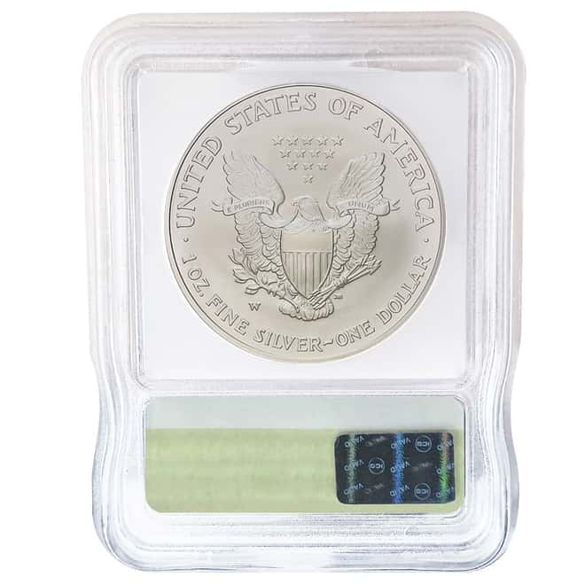 2006-W 1 oz Burnished Silver American Eagle ICG SP 70