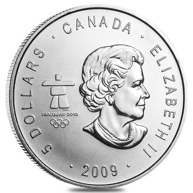 2009 Canada 1 oz Olympic Thunderbird Silver Coin .9999 Fine BU