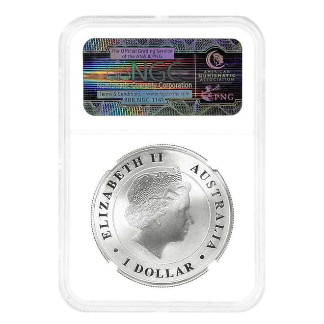 2014 1 oz Silver Australian Saltwater Crocodile NGC MS 70 ER