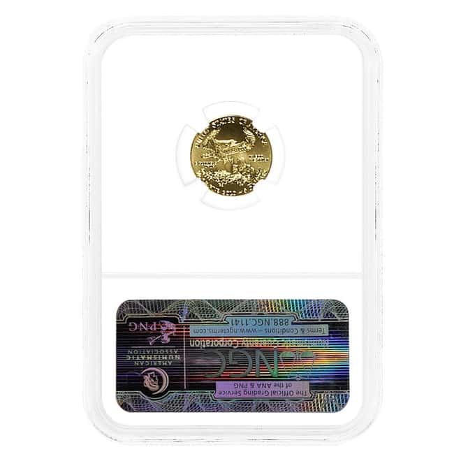 2016 1/10 oz Gold American Eagle NGC MS 70 | Bullion Exchanges