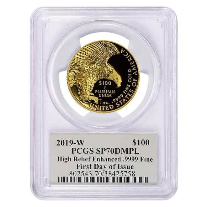 2019-W 1 oz American Liberty Gold Coin PCGS SP 70 DMPL FD (Moy)