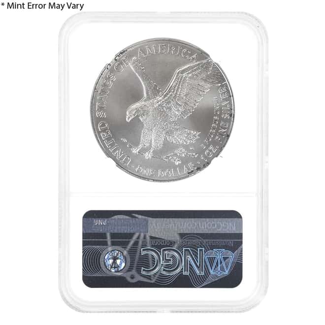 2022 1 oz Silver Eagle NGC MS 69 Error Obv Rev|Bullion Exchanges