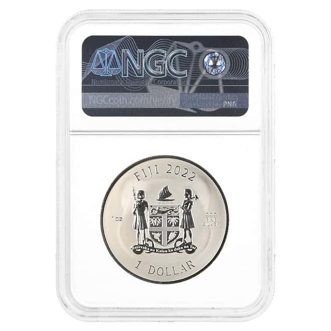2022 Fiji 1 oz Reverse Proof Silver Multifaceted Panda NGC PF 70