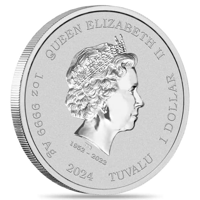 2024 1 oz Tuvalu Pink Panther 60th Ann. Silver Coin BU