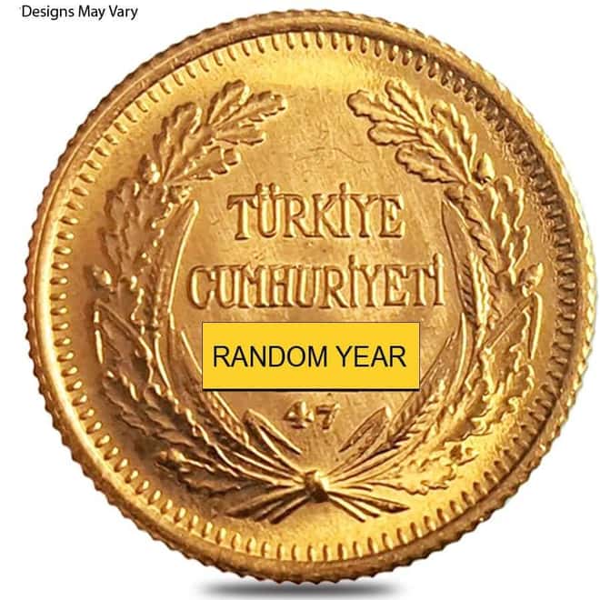 50 Kurush Turkey Ataturk Gold Coin AU / BU | Bullion Exchanges