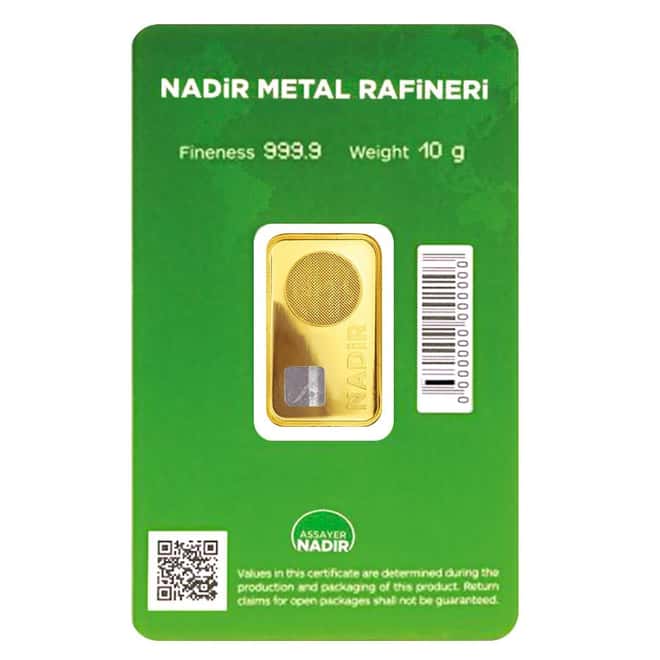 10 gram Nadir Refinery Gold Bar .9999 In Assay|Bullion Exchanges