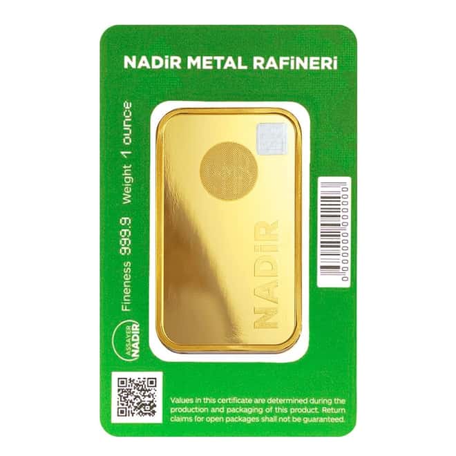 1 oz Nadir Refinery Gold Bar .9999 In Assay|Bullion Exchanges