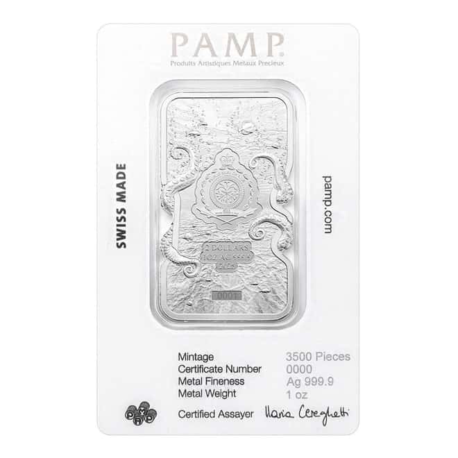 2025 1 oz PAMP Suisse Nature's Grip Giant Octopus Silver Bar