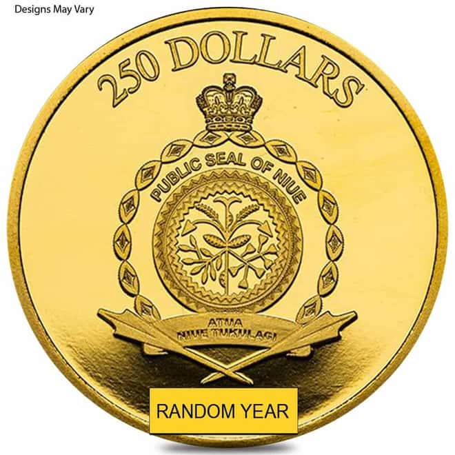 Niue 1 oz Roaring Lion Truth Series Proof Gold Coin Random Year