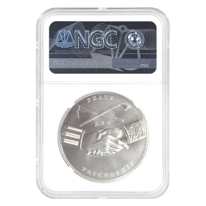 1 oz John Adams President Silver NGC MS 70 ER| Bullion Exchanges