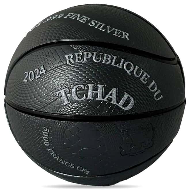 2024 1 oz Silver Black Mamba Snake Basketball Spherical Coin