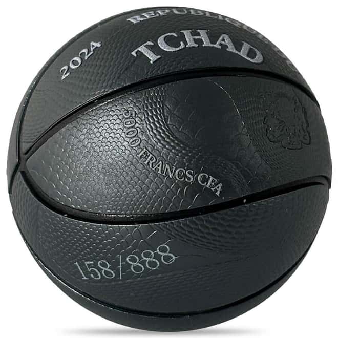 2024 1 oz Silver Black Mamba Snake Basketball Spherical Coin