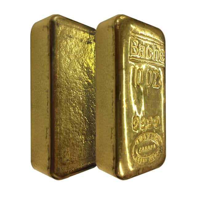 10 oz Johnson Matthey Bache Hand Poured Gold Bar