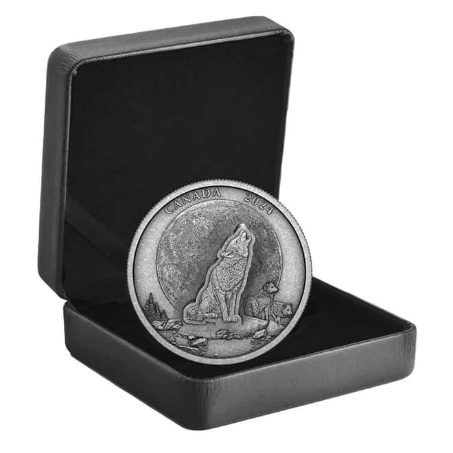 2024 Canada 61.3 gram Silver Howling Wolf Coin in Stock