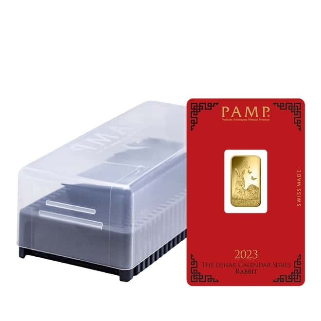 5 gram PAMP Suisse Year of the Rabbit Gold Bar|Bullion Exchanges