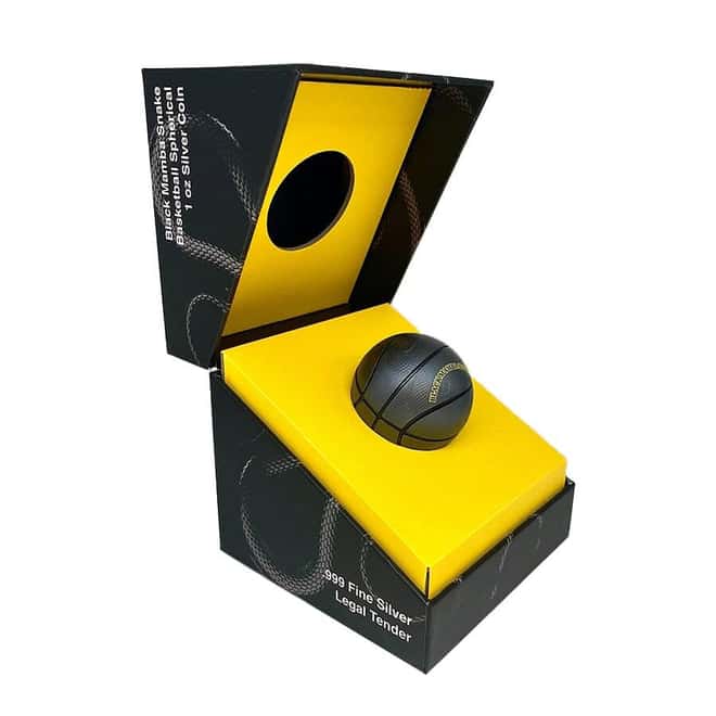 2024 1 oz Silver Black Mamba Snake Basketball Spherical Coin