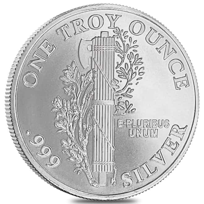 Roll of 20 - 1 oz Mercury Dime Design Silver Round .999 Fine