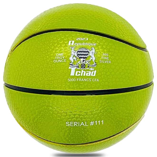 2023 1 oz Silver Mountain Dew Basketball Spherical Coin (w/Box)