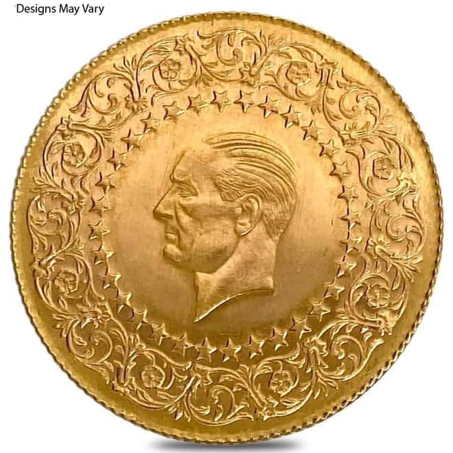 50 Kurush Turkey Ataturk Gold Coin AU / BU | Bullion Exchanges