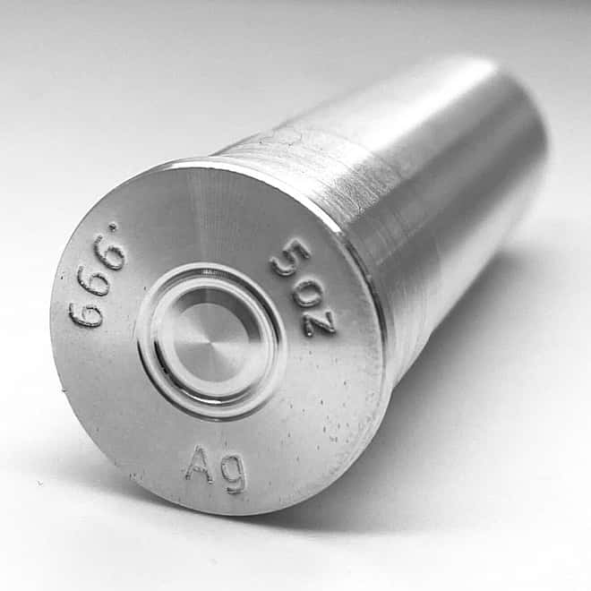 5 oz Silver Bullet 12 Gauge Shotgun Shell .999 Fine