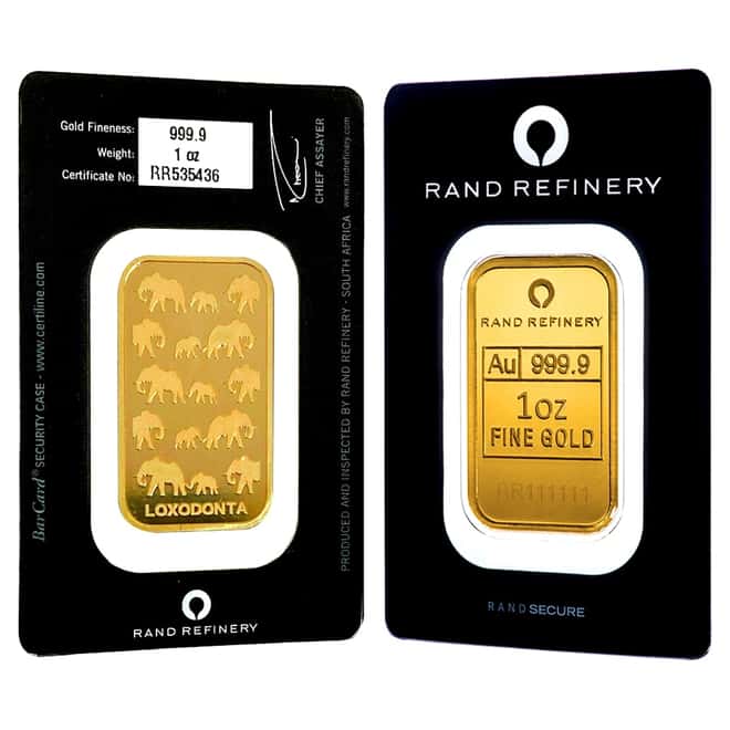 1 oz Rand Refinery Gold Bar .9999 (In Assay) | Bullion Exchanges
