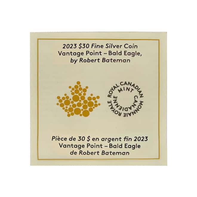 2023 Canada 2 oz Silver Vantage Point - Bald Eagle Coin