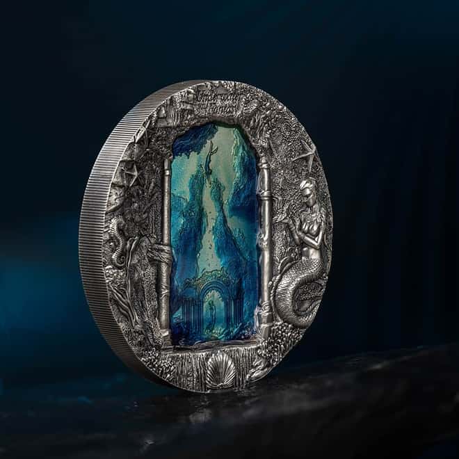 2024 Palau 3 oz Silver Underwater Fantasy Mermaids Coin