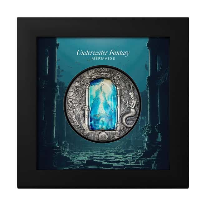 2024 Palau 3 oz Silver Underwater Fantasy Mermaids Coin