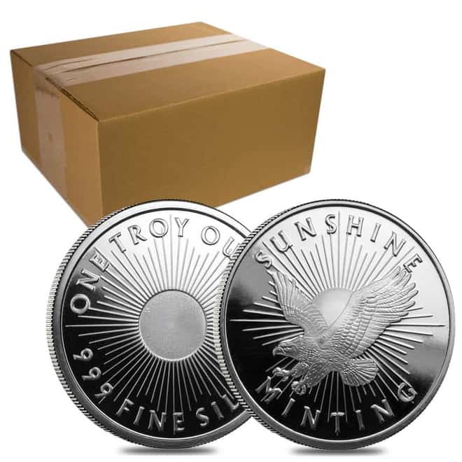 1 oz Sunshine Mint Silver Round .999 Fine