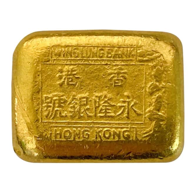 1.2 oz Wing Lung Bank 1 Tael Gold Bar | Bullion Exchanges
