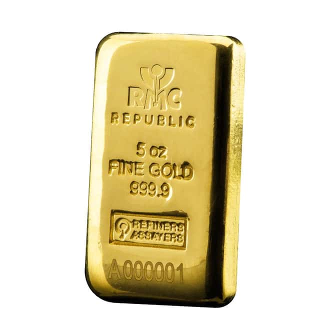 5 oz RMC Gold Bar .9999 Republic Metals | Bullion Exchanges