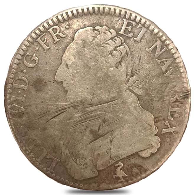 1775-1791 France 1 Ecu Louis XVI Silver Coin Circ (Random Year)
