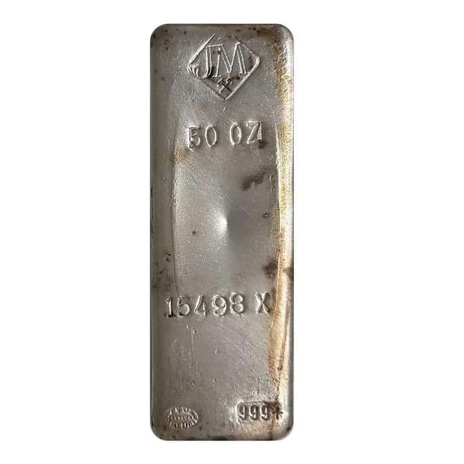 1981 50 oz Johnson Matthey (JM) Silver Bar (X Suffix)