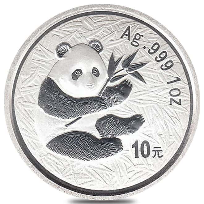2000 1 oz Chinese Silver Panda 10 Yuan BU (Sealed)