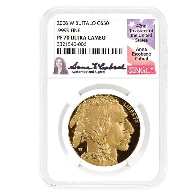 2006-W 1 oz Gold American Buffalo NGC PF 70 Anna Escobedo Cabral