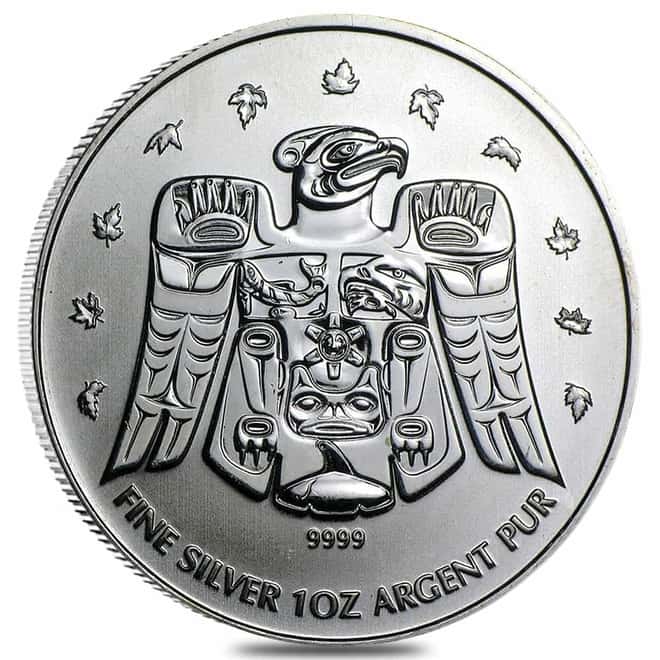 2009 Canada 1 oz Olympic Thunderbird Silver Coin .9999 Fine BU