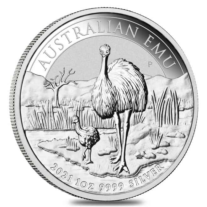2021 1 oz Silver Emu Coin Perth Mint | Bullion Exchanges