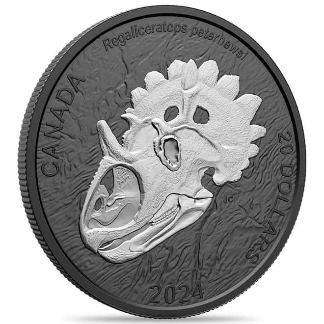 2024 Canada 1 oz Silver Discovering Dinosaurs Royal Horned Face