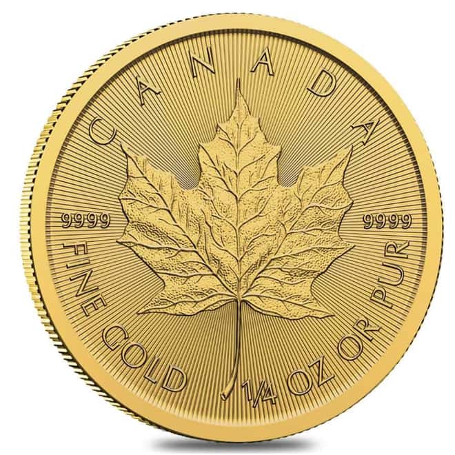 2025 1/4 oz Canadian Gold Maple Leaf $10 Coin BU (Sealed)