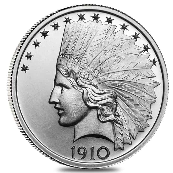2 oz Indian Head Silver Round .999 Fine in Stock