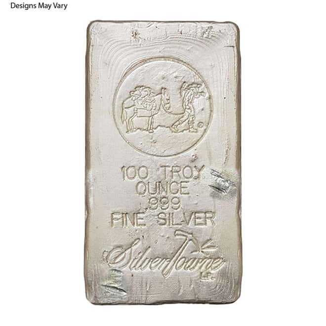 Silver at Spot - 100 oz Generic Silver Bar .999 Fine