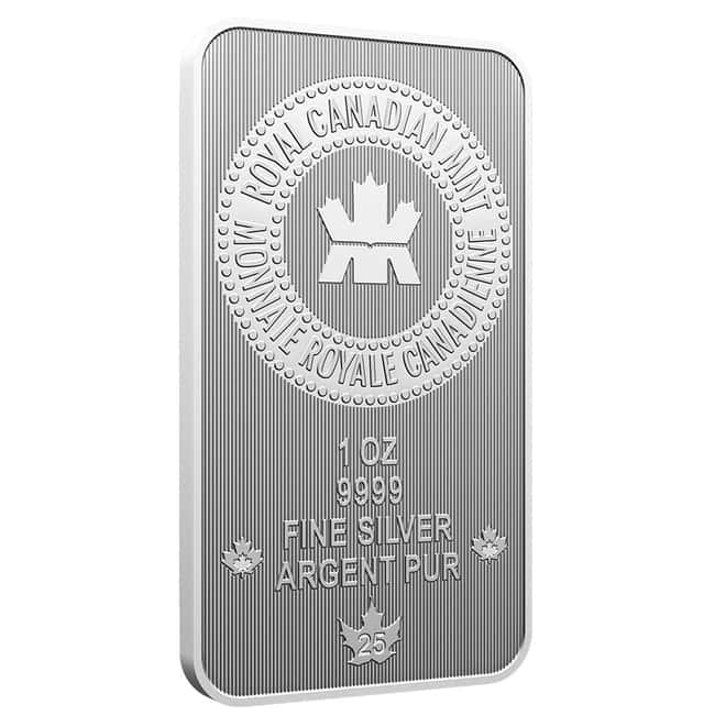 1 oz Royal Canadian Mint RCM Silver Bar (Canadian Assay)
