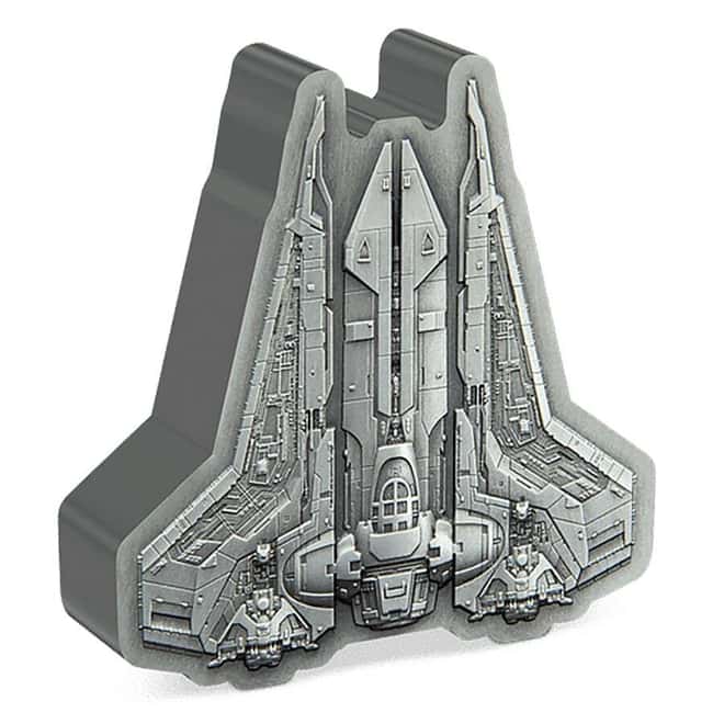 2023 1 oz Star Wars Bo-Katan's Gauntlet Starfighter Silver Coin