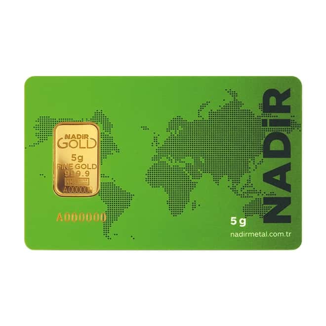 5 gram Nadir Refinery Gold Bar .9999 In Assay|Bullion Exchanges