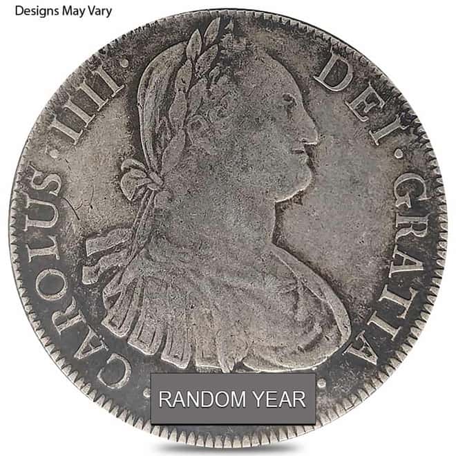 Bolivia 8 Reales Charles IV Silver Coin Circ Random Year