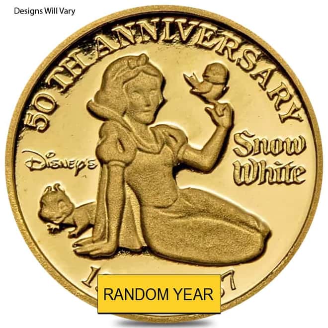 1 oz Rarities Mint Proof Disney Gold Round (Random Design)