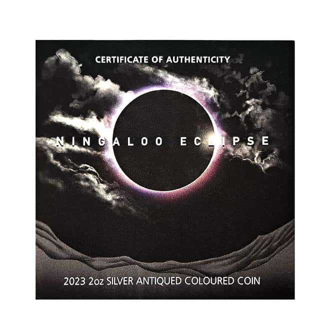 2023 2 oz Ningaloo Eclipse Colorized Silver Coin Perth Mint