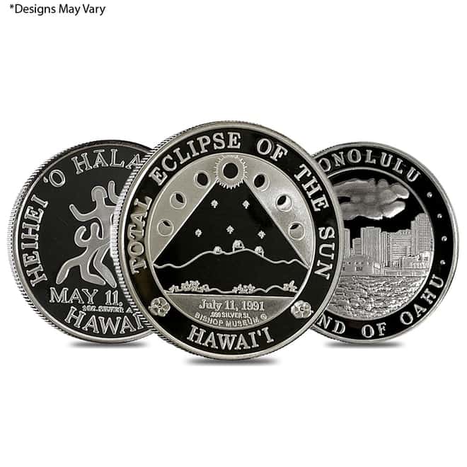 Hawaii 1 oz Silver Medals .999 Random Design | Bullion Exchanges
