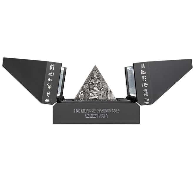2023 Djibouti 1 kilo Silver Ancient Pyramid 3D Shaped Coin